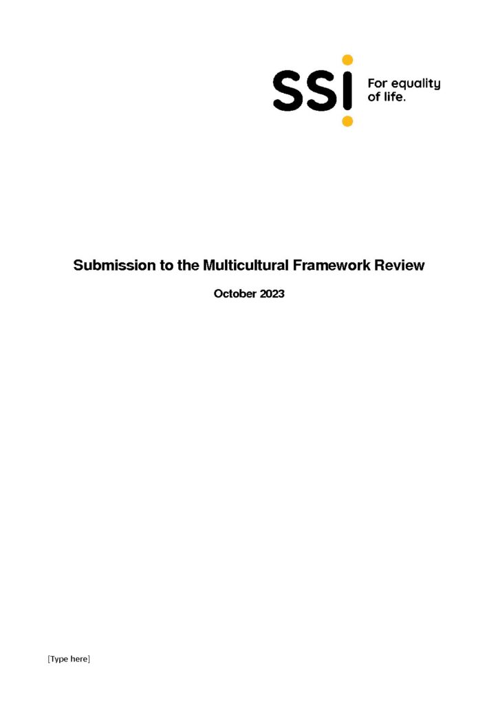 Submission To The Multicultural Framework Review Ssi