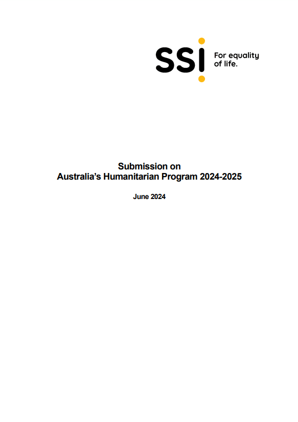 Submission on Australia’s Humanitarian Program 2024-2025 - SSI